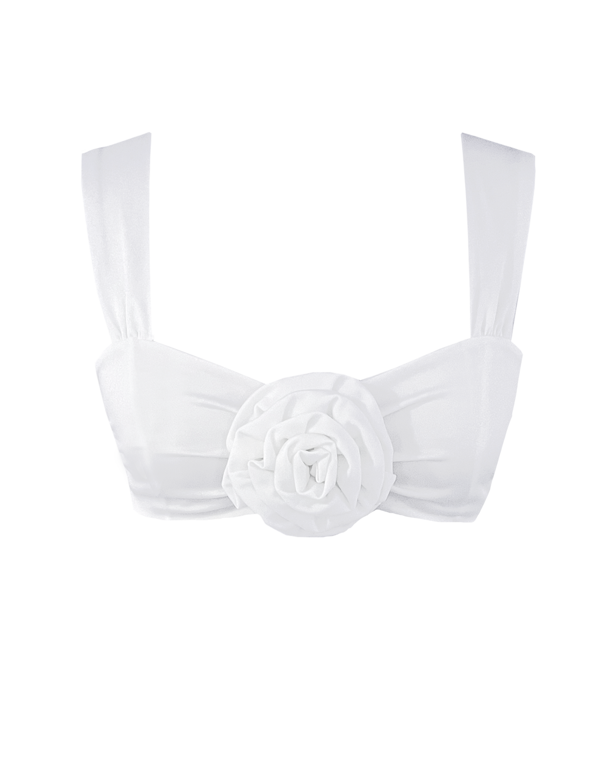 GARDENIA TOP | White Rose Bridal Bikini Top | TRUSSO SWIM
